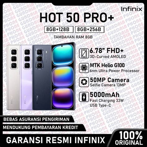 Infinix HOT 50 PRO Plus Garansi Resmi Lazada Indonesia