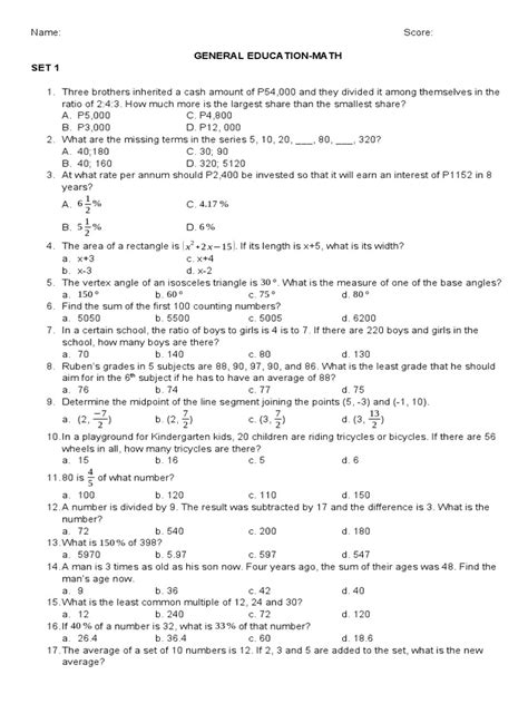 Gen Ed Math Reviewer Pdf Triangle Ratio