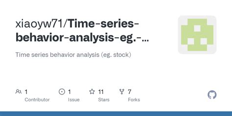 Github Xiaoyw71time Series Behavior Analysis Eg Stock Time Series Behavior Analysis Eg