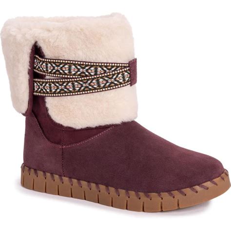 Muk Luks Womens Flexi Montauk Boots Fashionbordeaux Muk Luks
