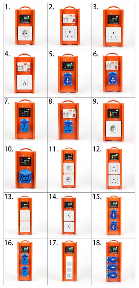 Red Removable Power Socket Converter Uk Eu Fr Us Power Distributor