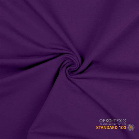 Ensfarvet Bomuldsjersey Lilla Stofrullen