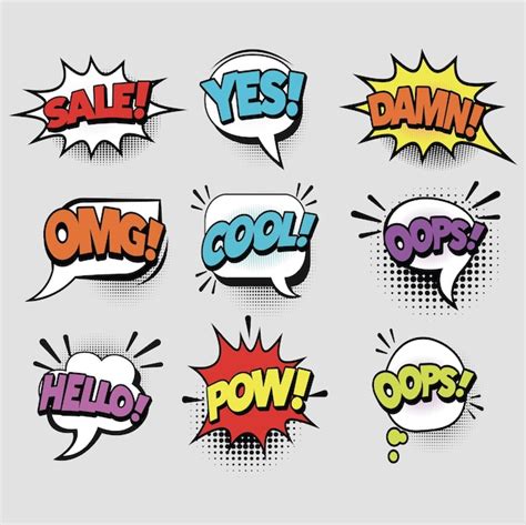 Premium Vector | Comic speech bubbles pop art vector in the halftone ...