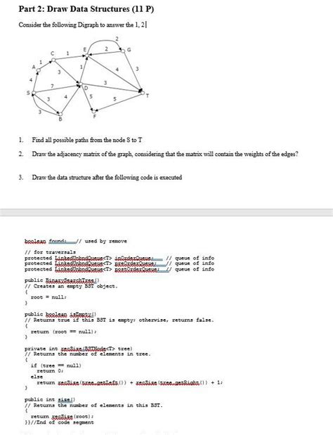 Solved Part Draw Data Structures Consider The Chegg