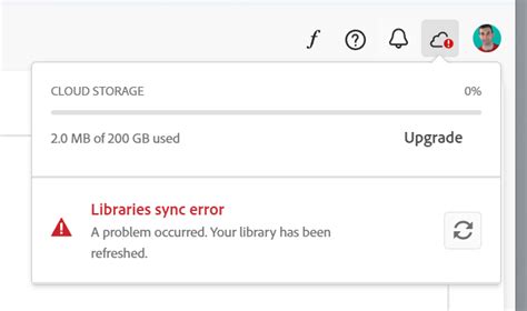 Solved Libraries Sync Error A Problem Occurred Your Lib Adobe Product Community 15126450