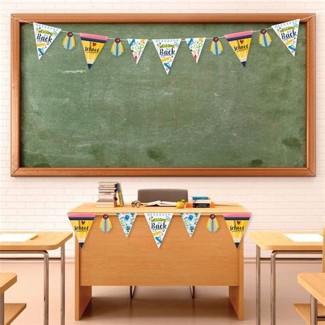 Back To School Diy First Day Of School Classroom Pennant Garland