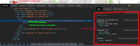 Css Mapbox Gl Custom Control Apply Custom Style Stack Overflow