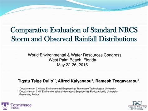 PDF Comparative Evaluation Of Standard NRCS Storm And Observed Rainfall Distributions
