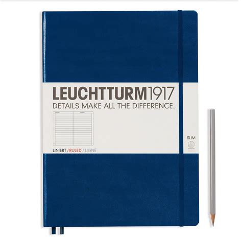 Leuchtturm A4 Master Slim Hardcover Notebook Ruled Atlas Stationers