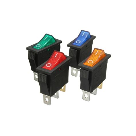 Pcs On Off Pin DPST Rocker Switch A A V VAC In Switches From Lights Lighting On