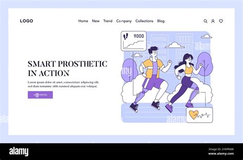 Ai Assistance In Prosthetics Concept Animated Runners With Smart Limbs Showcasing Advanced
