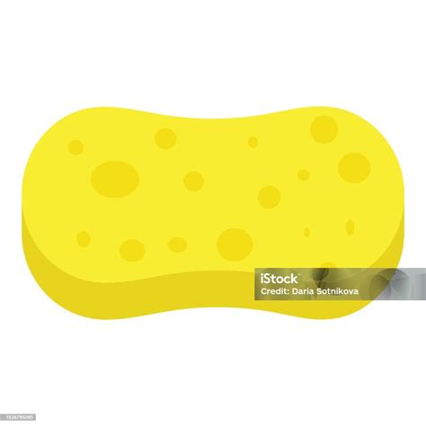 노란색 세척 스폰지 아이콘 만화 플랫 스타일 청소 용품의 템플릿 주방 가정 세탁 또는 목욕을위한 도구 스폰지에 대한 스톡 벡터 아트 및 기타 이미지 Istock