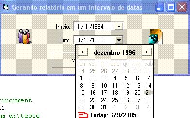 VB DataReport Em Intervalo De Datas