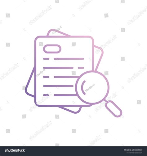 Document Analysis Icon Vector Stock Illustration Stock Vector Royalty