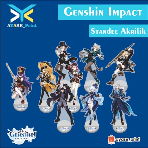 Jual Genshin Impact Fountaine Standee Akrilik Charlotte Chevreuse