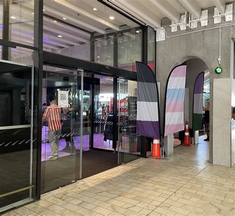 Asexual Flag At The Main Entrance To My Local Pride Festival Event