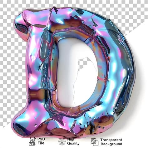 투명한 배경에 고립된 D 글자는 Png 파일을 포함합니다 프리미엄 Ai 생성 Psd
