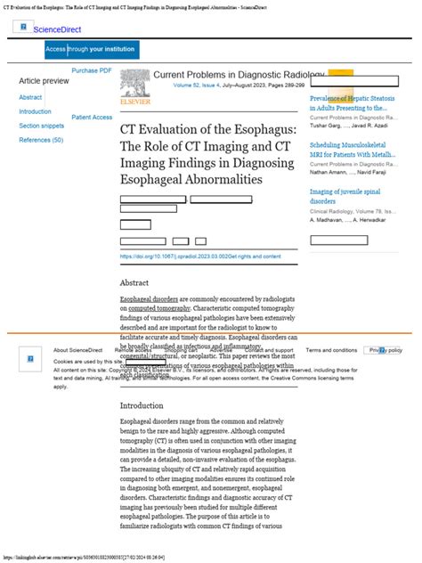 Ct Evaluation Of The Esophagus The Role Of Ct Imaging And Ct Imaging