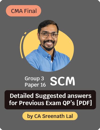 CMA Final SCM Detailed Suggested Answers Teacherbro