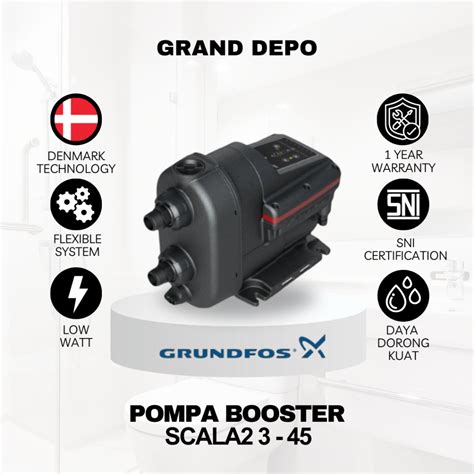 Jual Grundfos Pompa Air Booster Scala2 3 45 Pompa Dorong Scala2 3 45