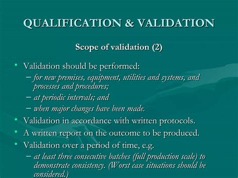 Qualification And Validation Ppt