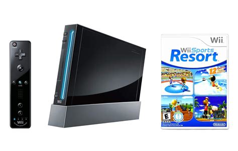 Amazon Com Nintendo Wii Console Black With Wii Sports Resort Renewed Video Games