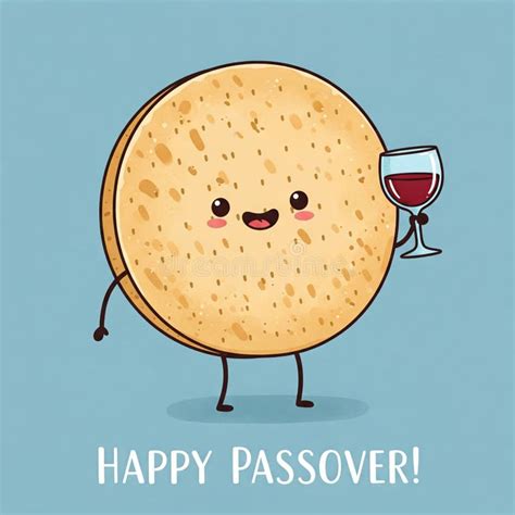 Joyful Passover Matzah And Wine Stock Illustration Illustration Of