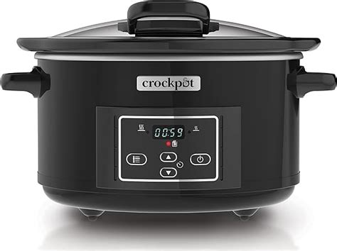 Crockpot Lift And Serve Digital Slow Cooker With Hinged Lid And