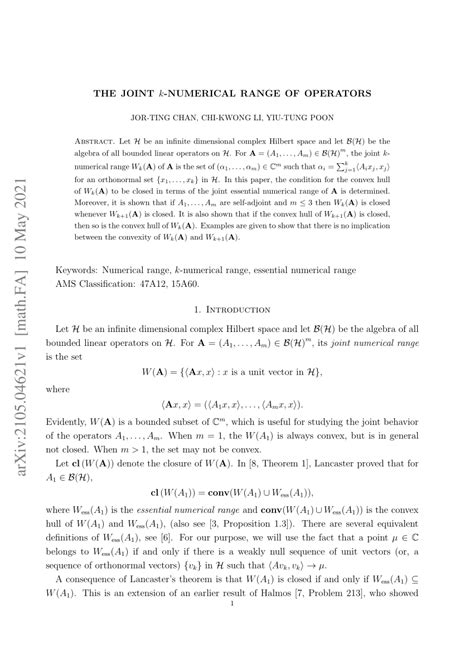 (PDF) The joint $k$-numerical range of operators
