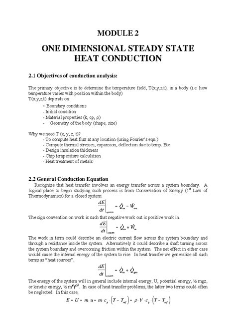 Module 2 Steady State One Dimensional Copy Module 2 One Dimensional Steady State Heat