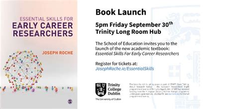 Book Launch Early Career Researchers School Of Education Trinity