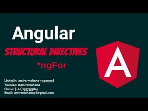 Angular Structural Directive NgFor YouTube