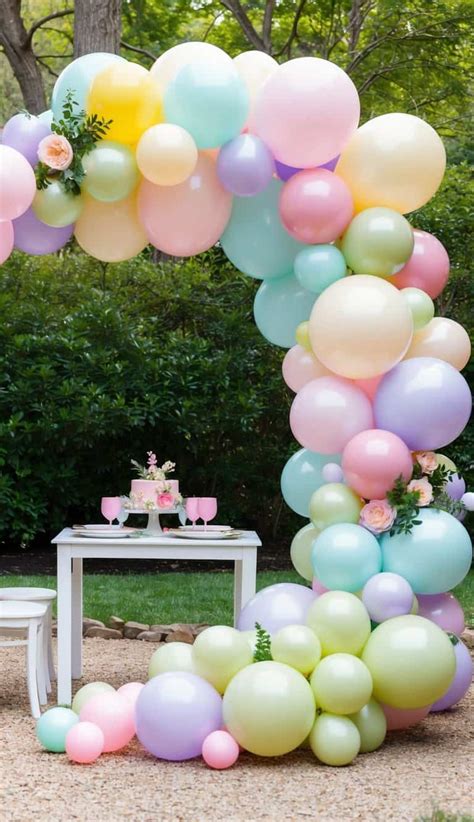 23 Cheerful Pastel Balloon Arch Ideas For Spring And Easter Parties