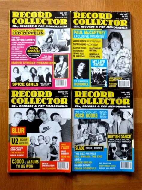 4 X RECORD COLLECTOR Magazines Mar Apr May June 1997 Blur Sex Pistols
