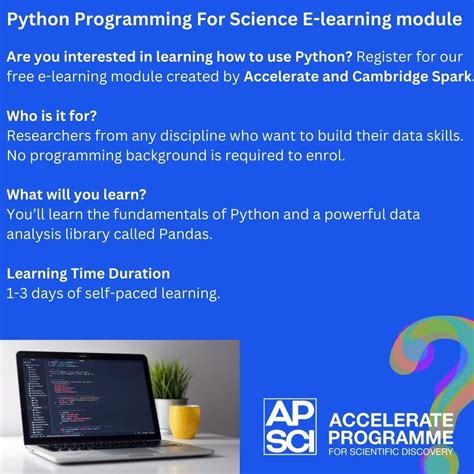 Accelerate Programme For Scientific Discovery On Linkedin Programming