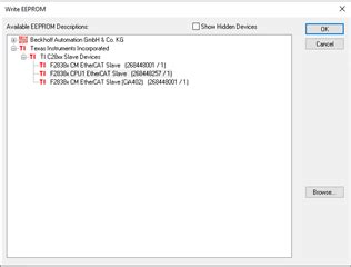 TMS F D EtherCAT Create A Slave Project Using F D Sample Project C