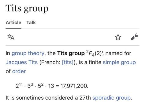 My Favorite Algebraic Structure Tits R Mathmemes
