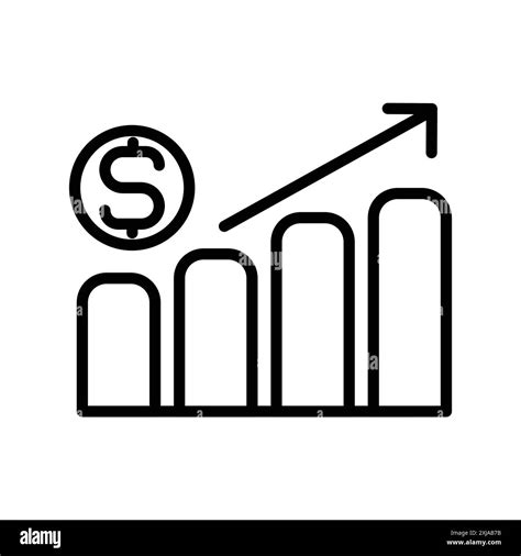 Rise Price Icon Set In Thin Line Outline Style And Linear Vector Sign Stock Vector Image And Art