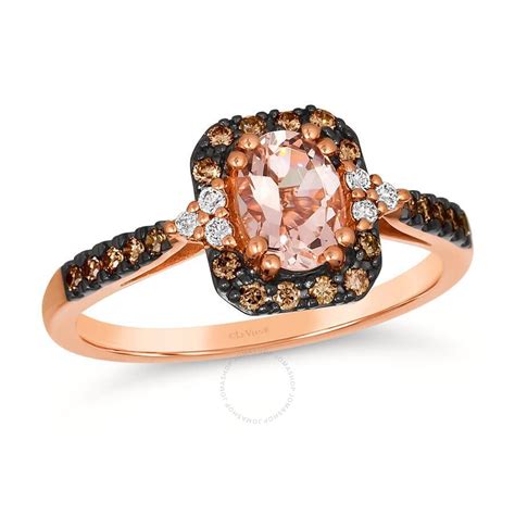 Le Vian Ladies Peach Morganite Rings Set In 14k Strawberry Gold