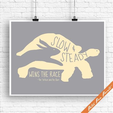 Slow And Steady Wins The Race B The Tortoise And The Hare Etsy
