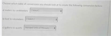 Choose Which Table Of Conversions You Should Look At