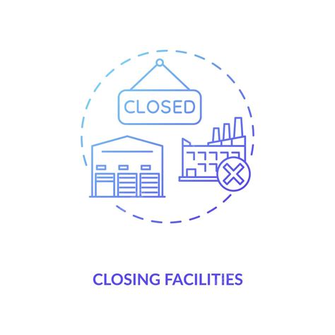 Closing Facilities Concept Icon Money Lineart Round Vector Money Drawing Ear Drawing Tie