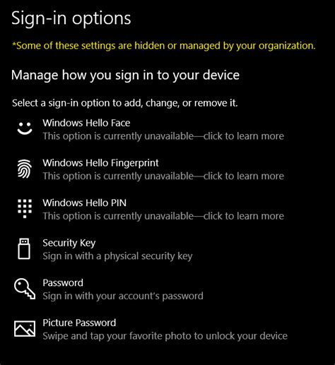 Windows Windows Hello Pin