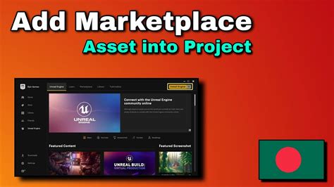 Unreal Engine How To Add Marketplace Assets In Ue4 Project In Bangla By