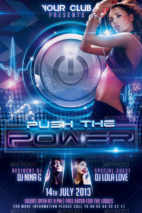 Push The Power Flyer Template Print Templates GraphicRiver