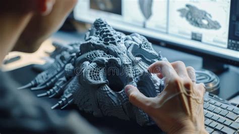 A Closeup Of A User Editing And Manipulating 3d Models In A Computer