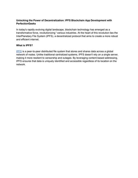 Unlocking The Power Of Decentralization Ipfs Blockchain App