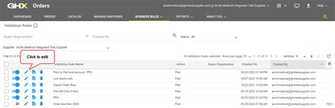Edit Validation Rules
