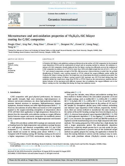 Pdf Microstructure And Anti Oxidation Properties Of Multi Composition Ceramic Coatings For