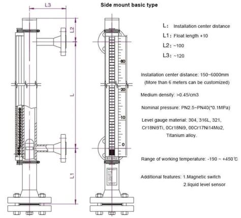 High Quality Magnetic Flap Level Gauge Float Type Tank Magnetic Water Level Transmitter Level
